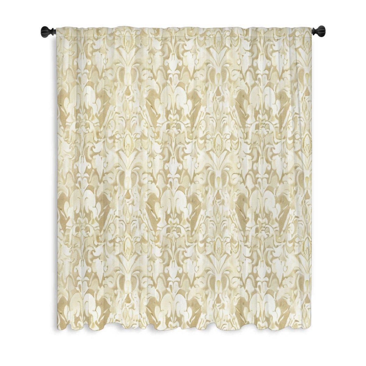 East Urban Home Baroque Window Curtains, Pattern Blockout & Sheer ...