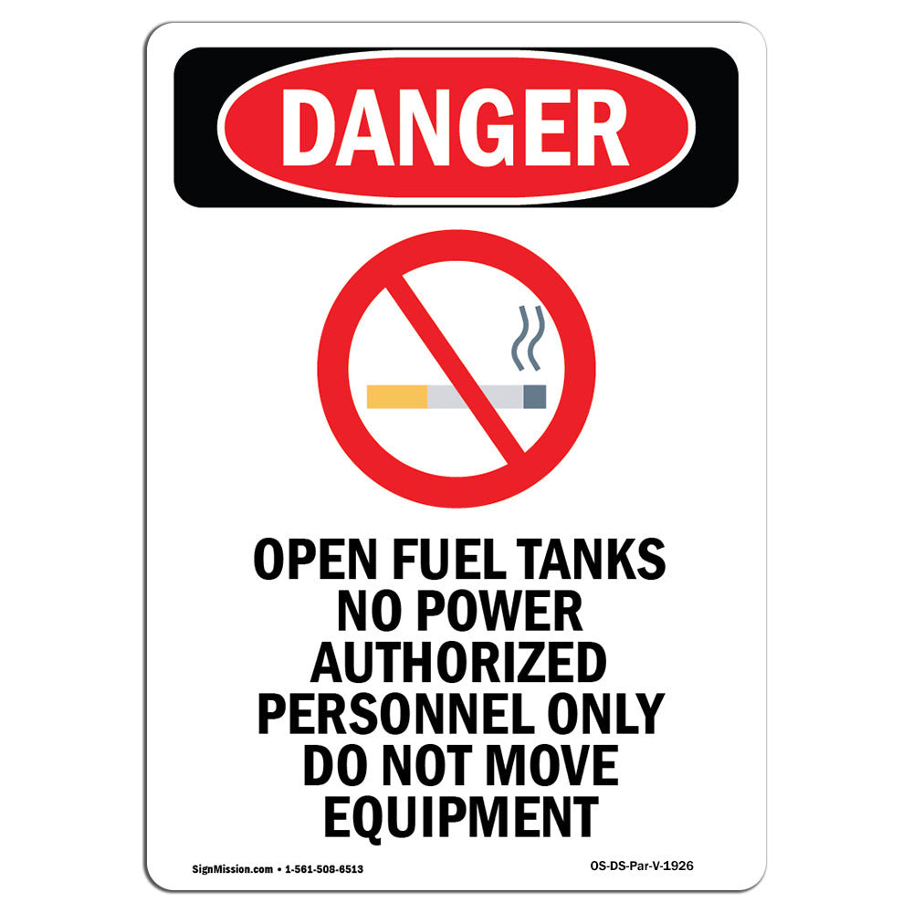 SignMission Portrait Open Fuel Tanks Sign | Wayfair