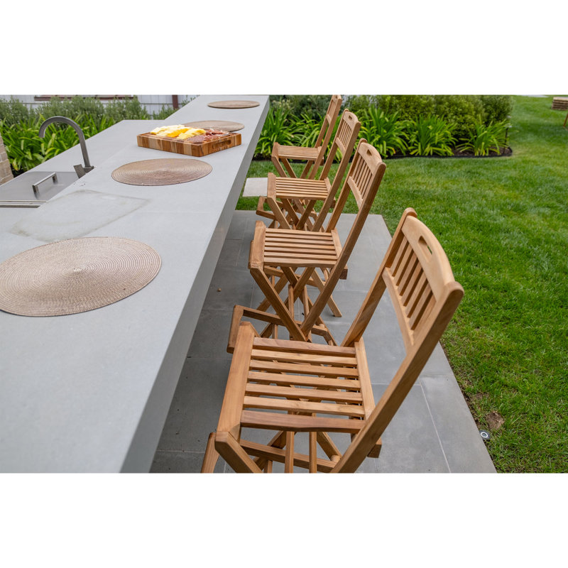 Winston Porter Pirja Teak Outdoor Stool | Wayfair