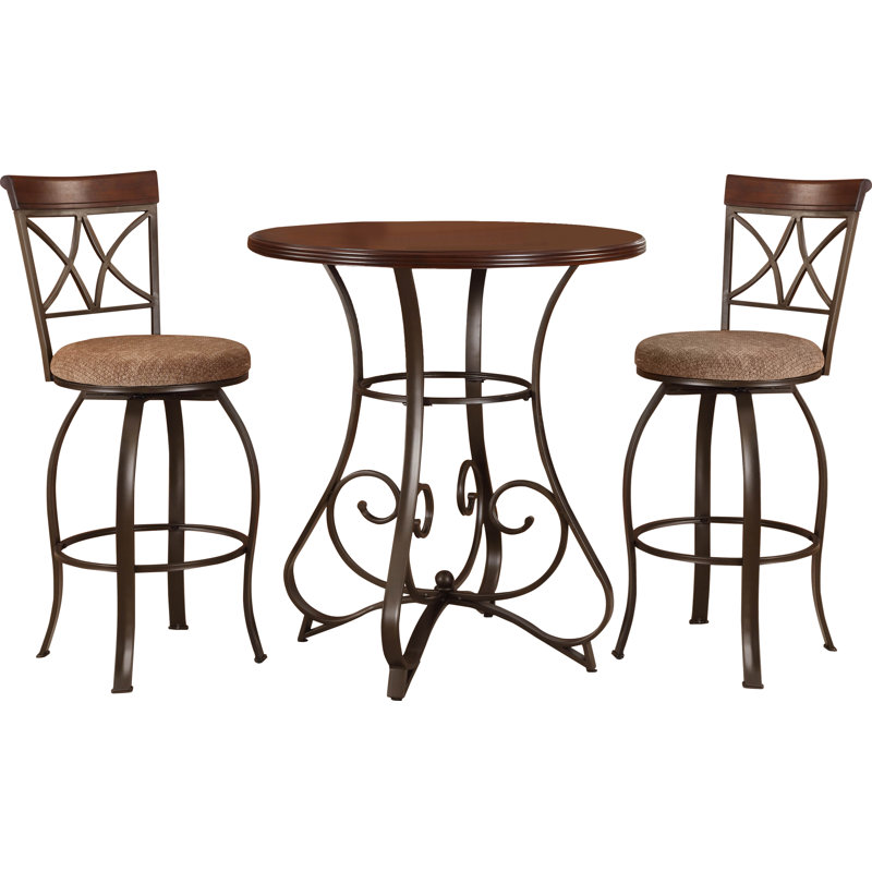 Winston Porter Jefferson 3 Piece 36" Round Pub Table Dining Set ...