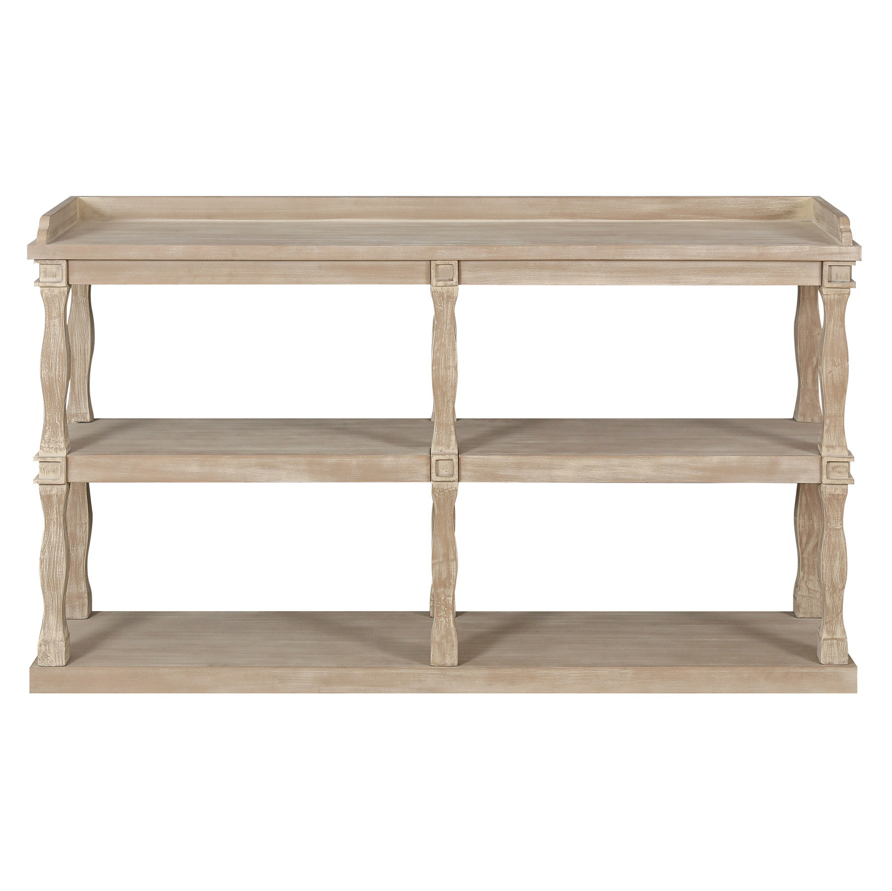 Rosalind Wheeler Classic 3-Tier Console Table with Roman Column Design ...
