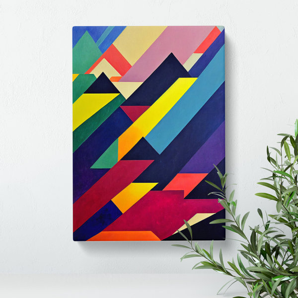 Metro Lane Positive Abstract Art - Wrapped Canvas Art Prints | Wayfair ...
