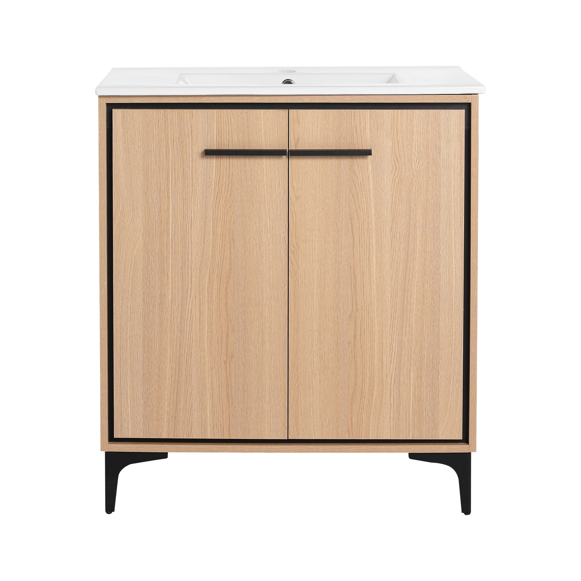 Ebern Designs Bathroom Vanity Base With Basin, Storage Cabinet With ...
