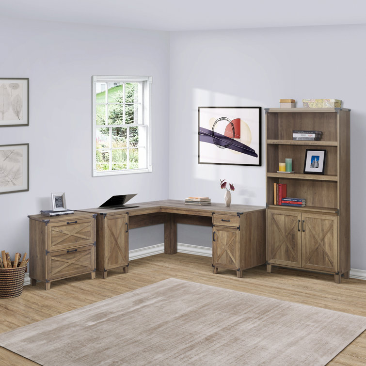 Laurel Foundry Modern Farmhouse Cobden 3 L-Shaped Writing Desk Office ...