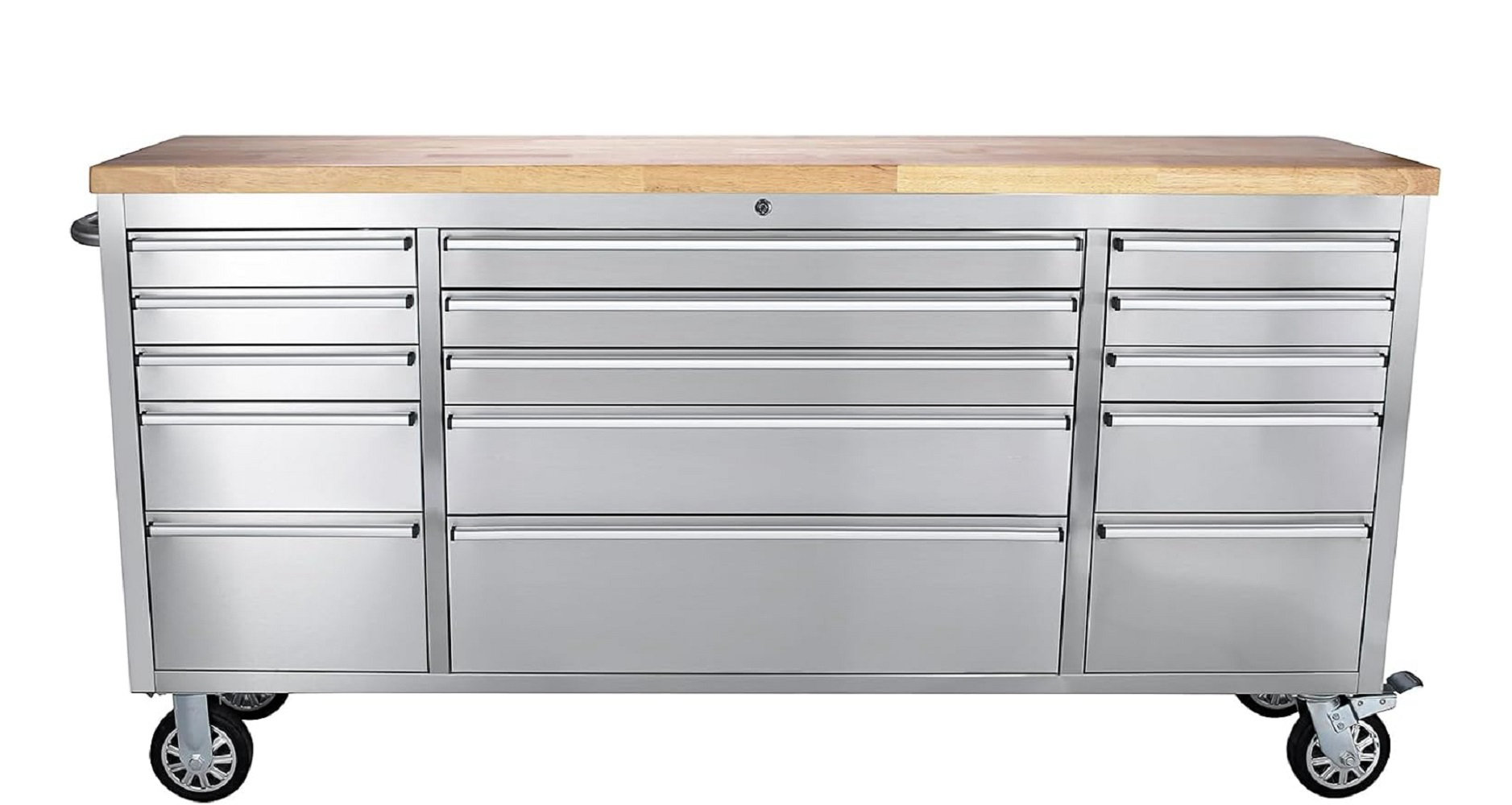 Zstar 15-Drawer Large Rolling Tool Chest, 72" Mobile Tool Storage ...