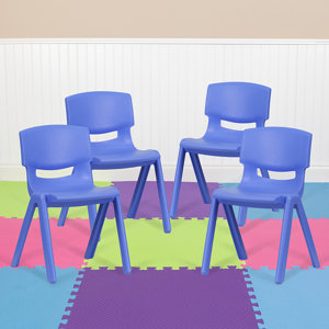 Flash Furniture Stacking Classroom Chair ( Set of 4 ) & Reviews | Wayfair