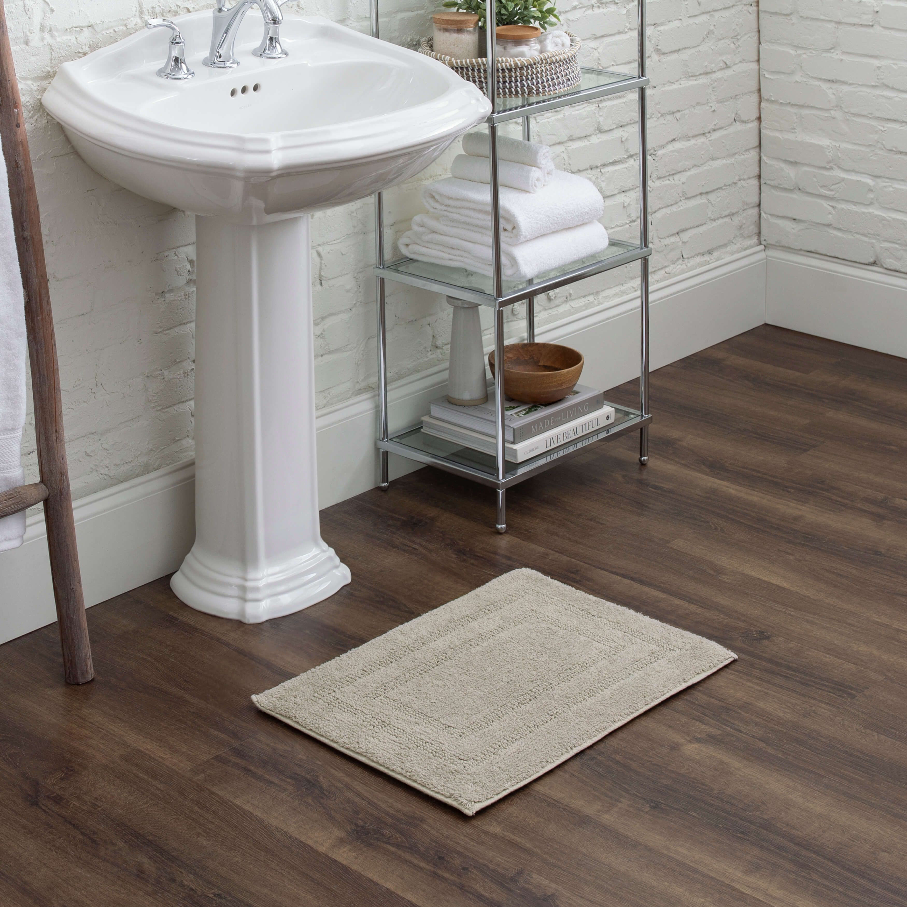 Andover Mills Kail Solid Cotton Bath Rug & Reviews | Wayfair