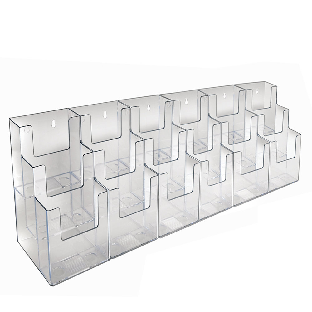 Azar Displays Three-Tiered Tri-Fold Brochure Counter Display (18 ...