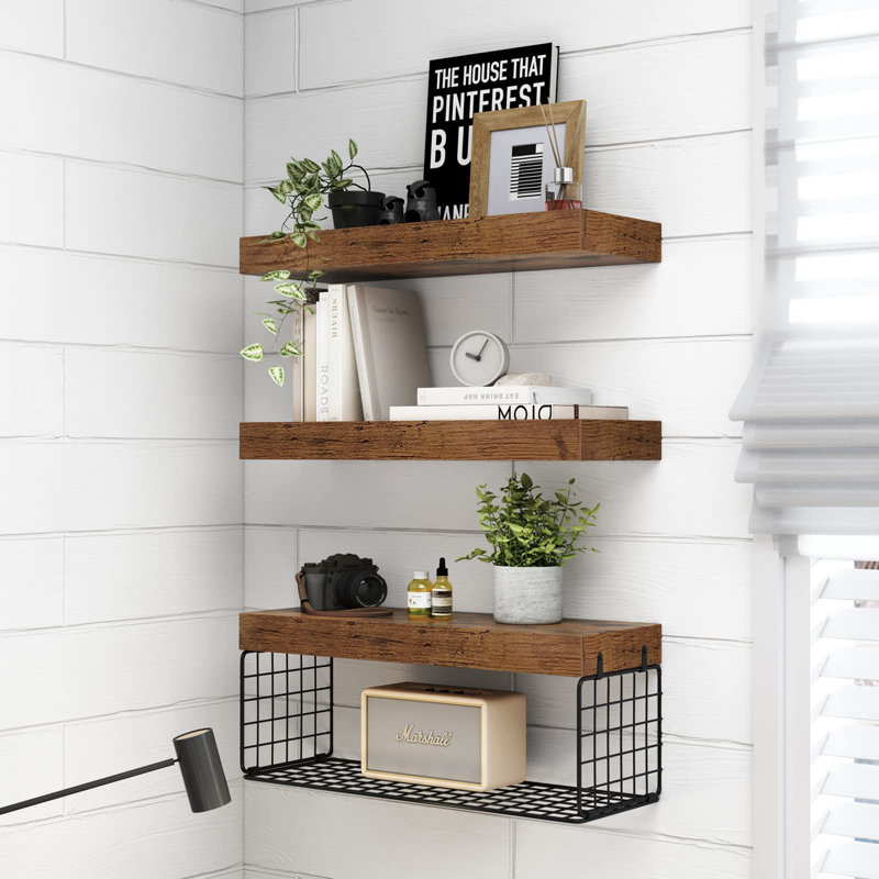 Hokku Designs Wall Mounted Floating Shelves (Set of 3) | Wayfair