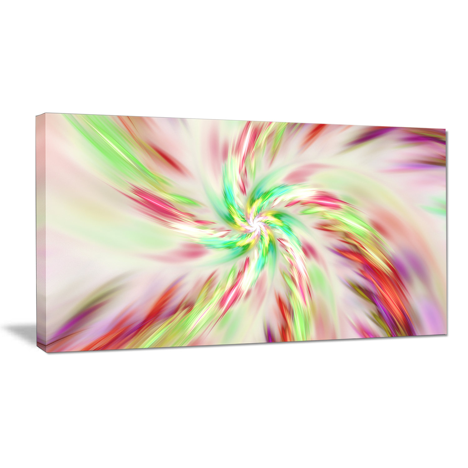 Design Art 'Exotic Multi-Color Spiral Flower' Graphic Art on Wrapped ...