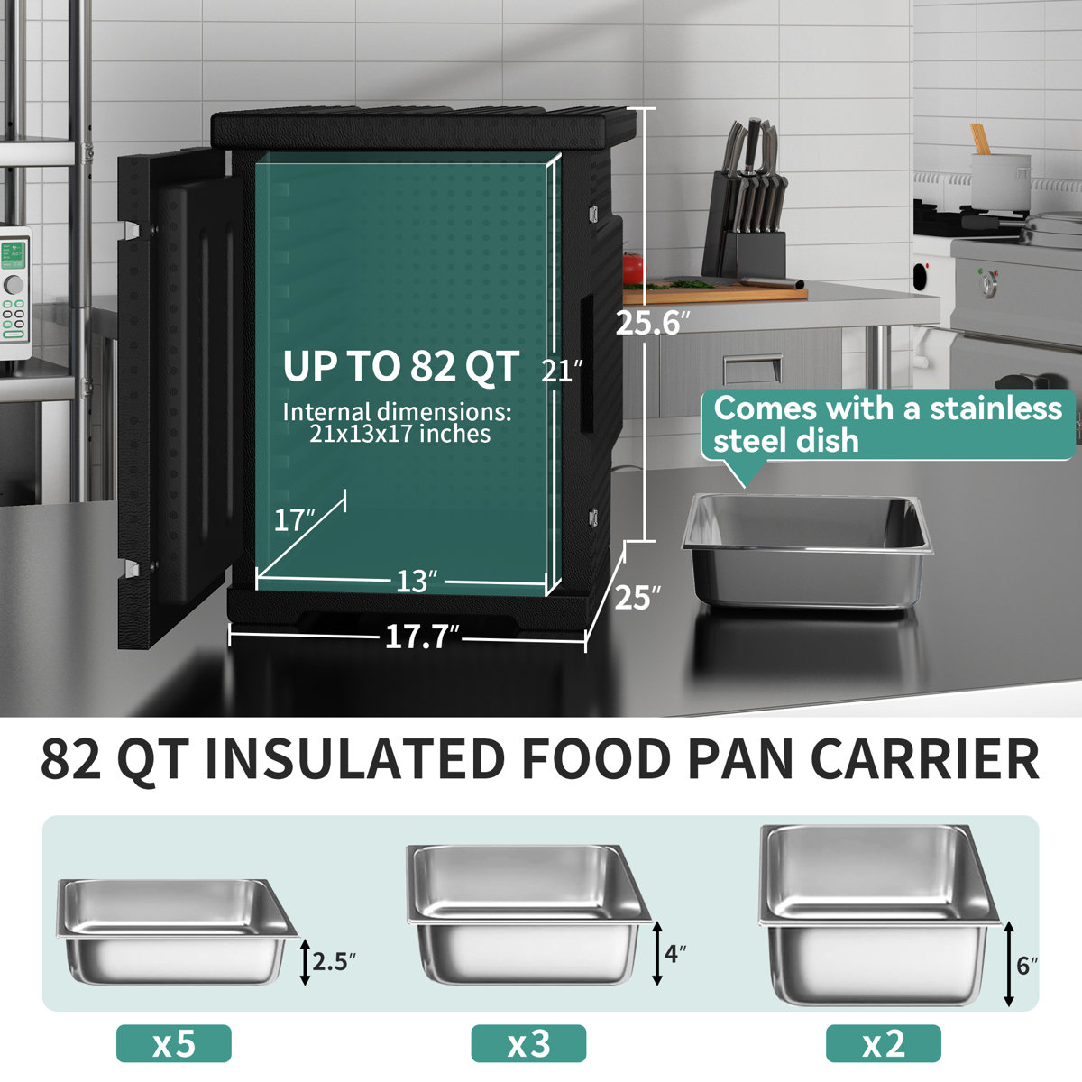 Balconera 90 Gallons Rectangle Plastic Insulated Food Carrier Box | Wayfair
