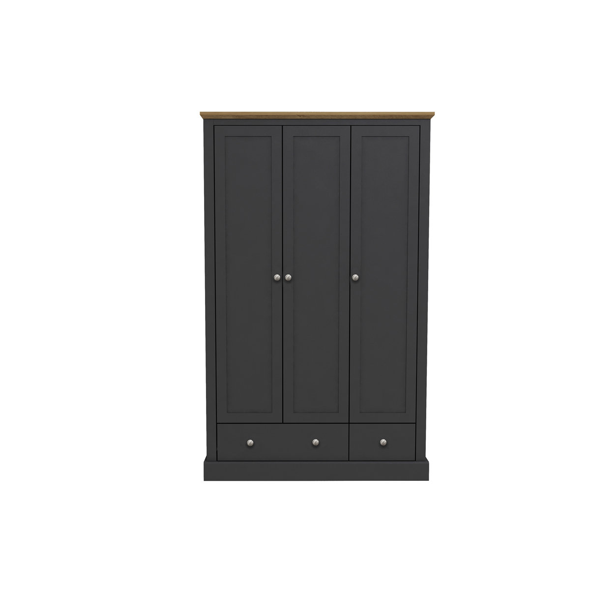 Latitude Run Devon Oak 3 Door Wardrobe | Wayfair.co.uk