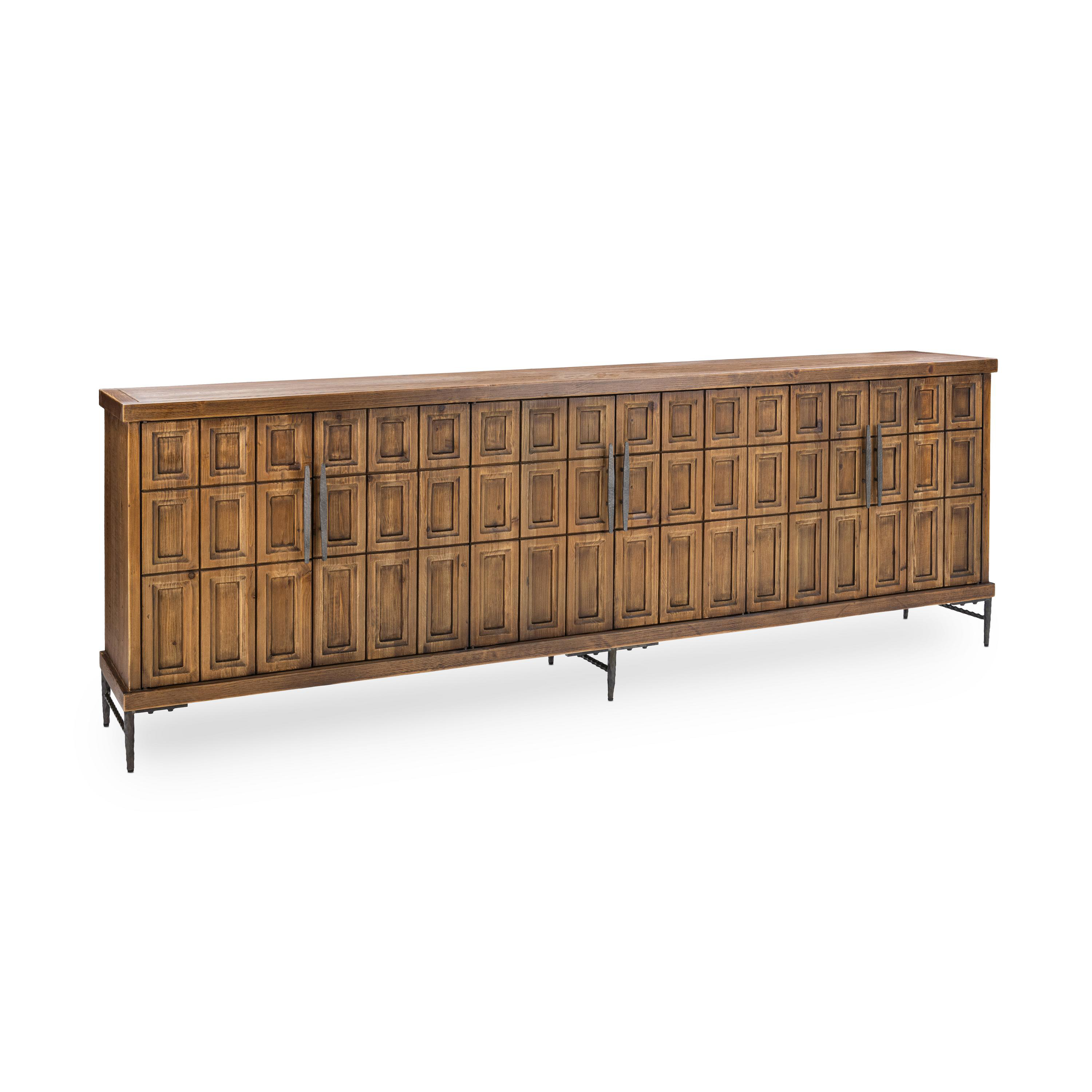 Classic Home Willmark 6-Door Reclaimed Pine Wood Sideboard Buffet | Wayfair