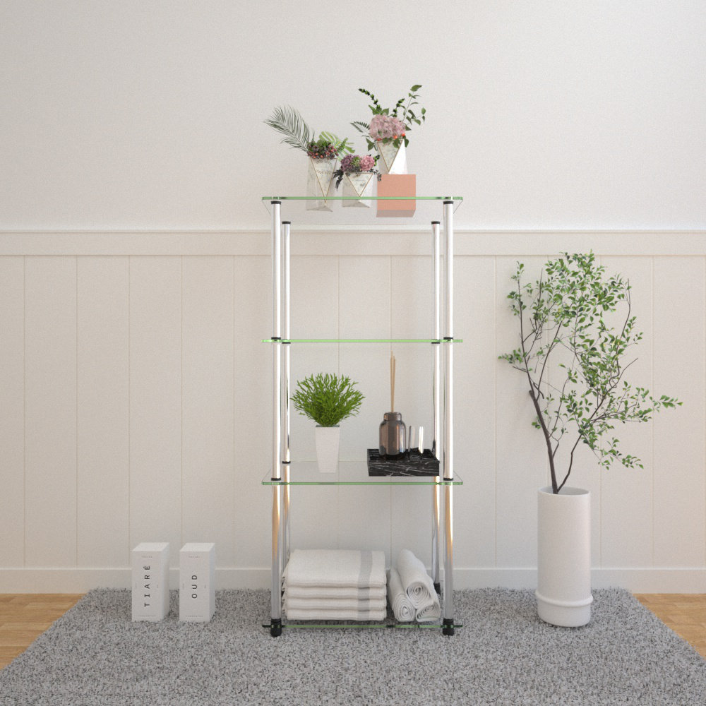 Wrought Studio™ Keshonna 39'' H 4 Shelf Metal Shelving Unit | Wayfair