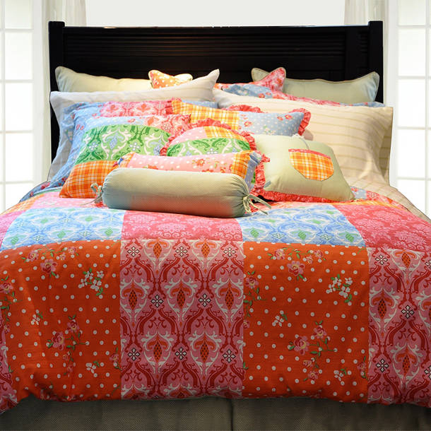 Pointehaven Clarissa Modern & Contemporary Cotton Patchwork Comforter ...