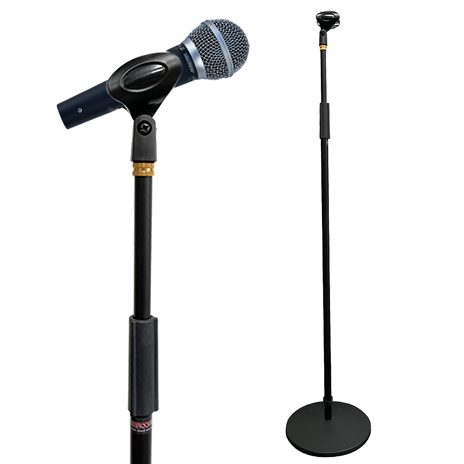 5 CORE 5 Core Adjustable Mic Stand Round Base/ Universal Mic Mount with ...