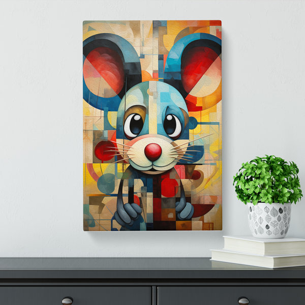 Marlow Home Co. Mouse Cubism - Wrapped Canvas Print | Wayfair.co.uk