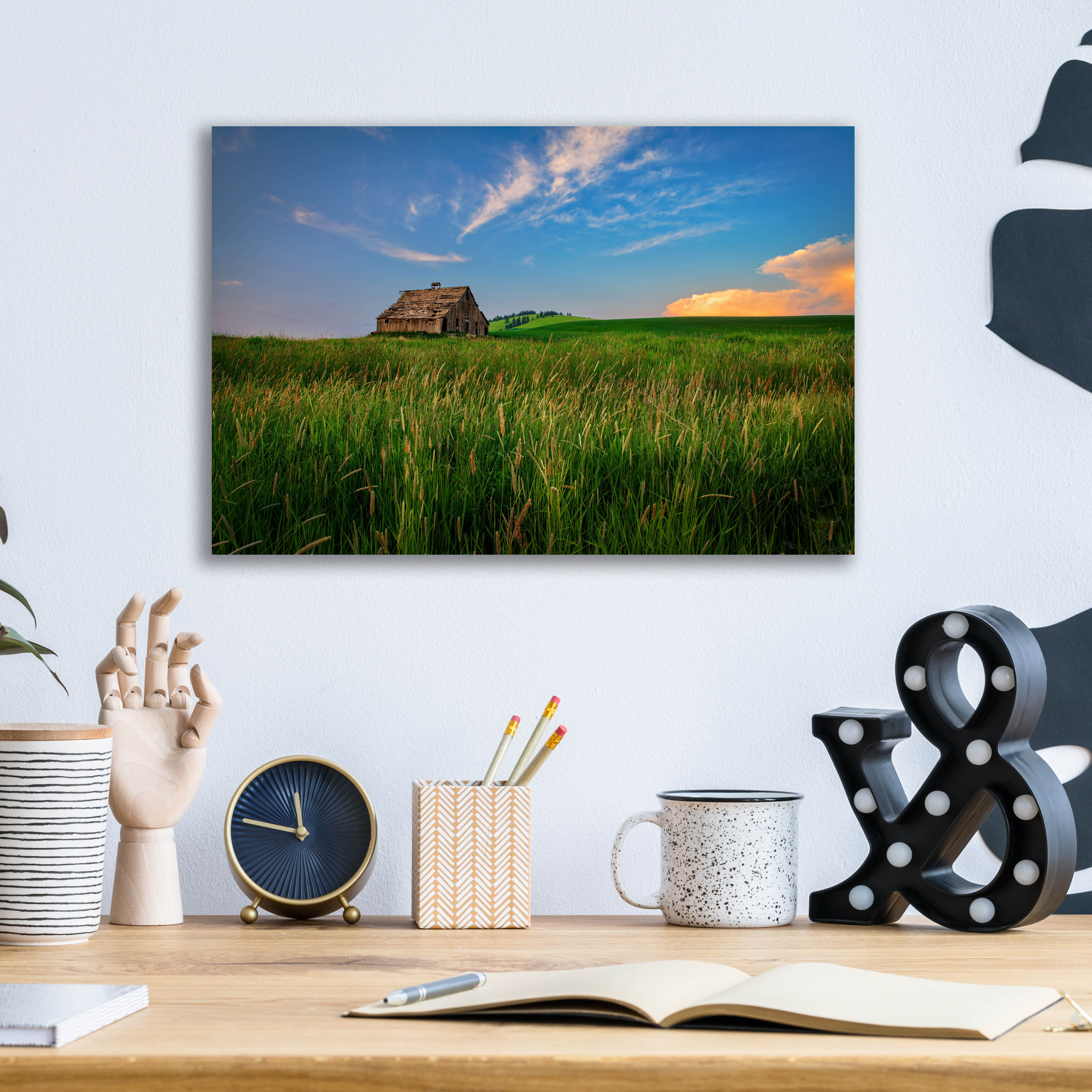 August Grove® 'The Barn At Ladow Butte' by Rick Berk Acrylic Glass Wall ...