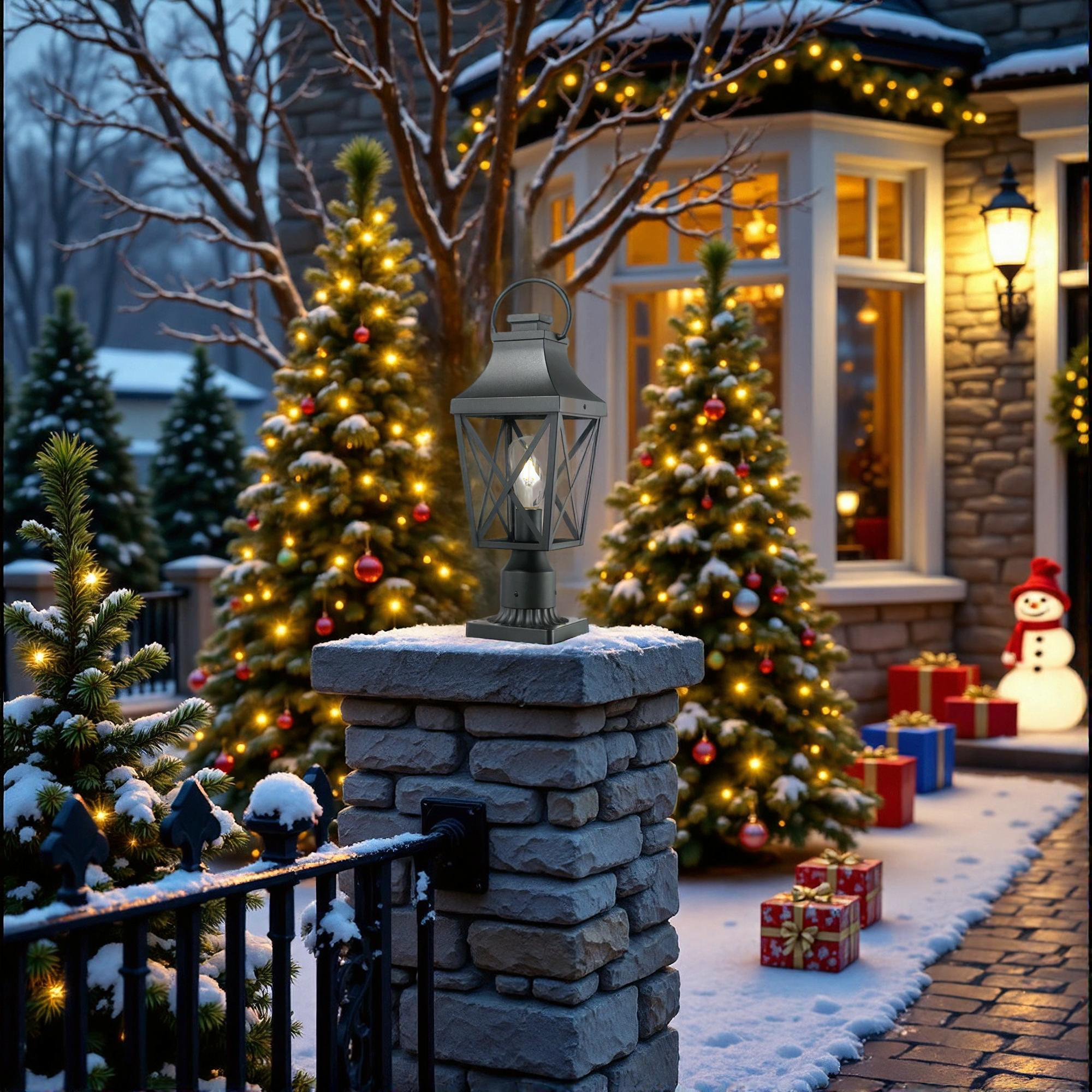 Winston Porter Outdoor Post Light Fixture - Weatherproof Pier Mount ...