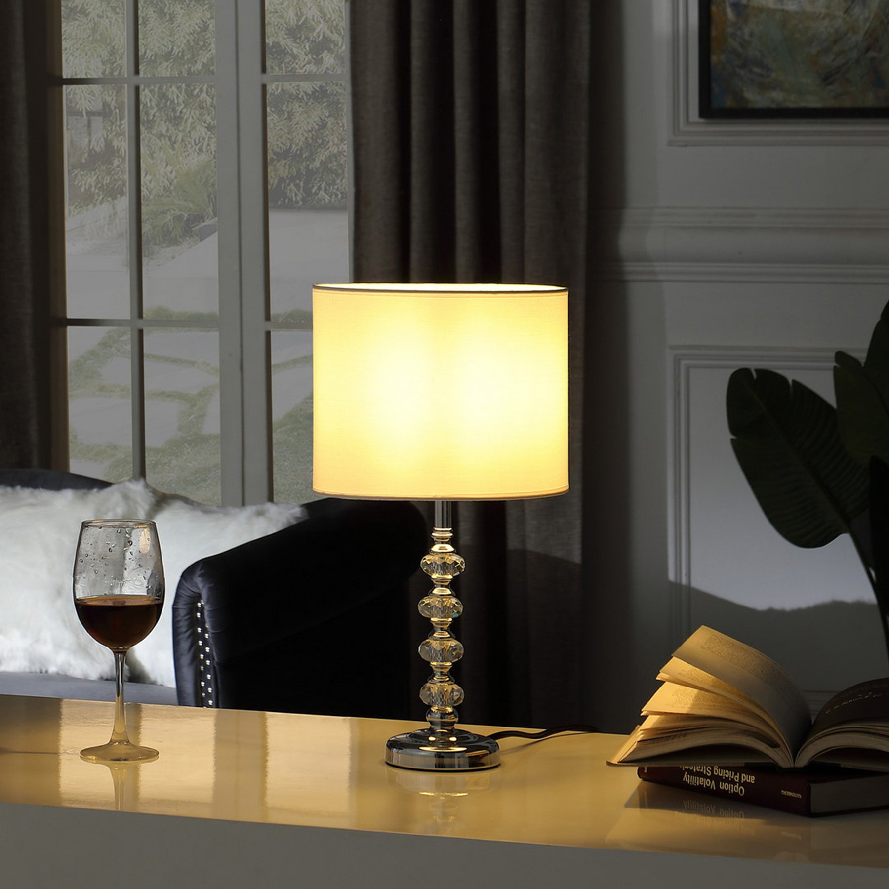 Mercer41 Crystal Cut Orb Table Lamp | Wayfair