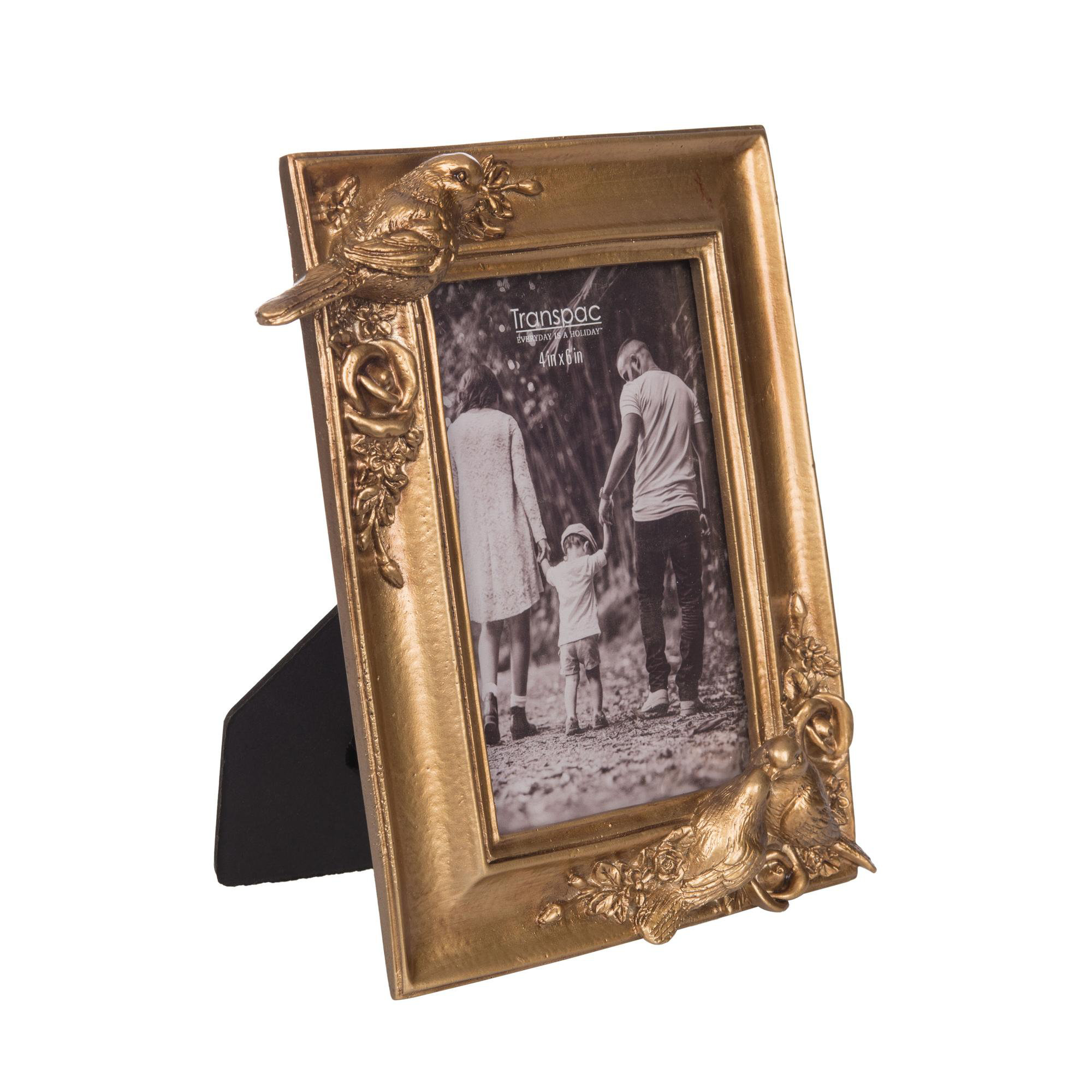 Fleur De Lis Living Resin Gold Birds Frame Home Decorations Spring ...