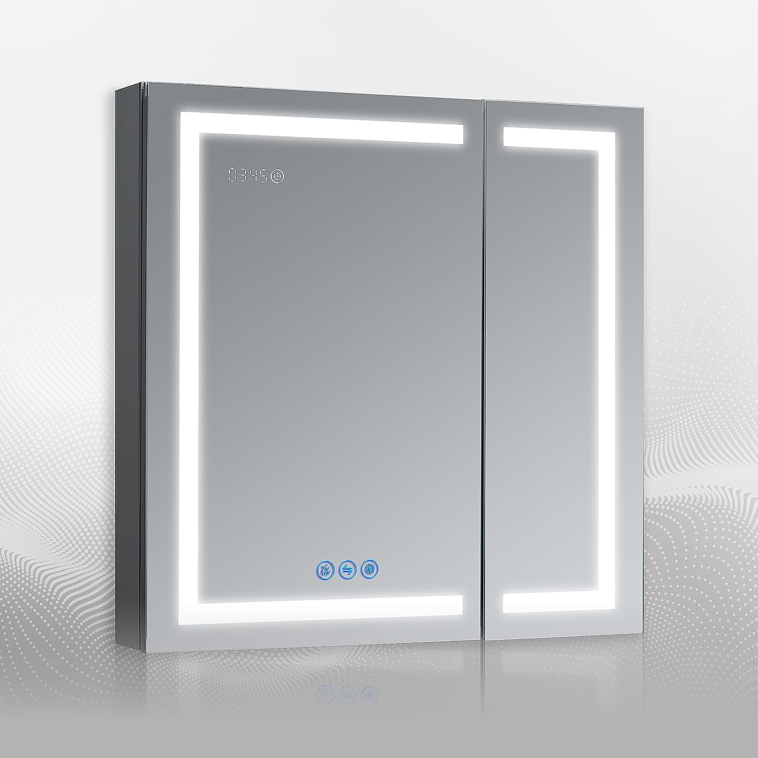 Orren Ellis Lillieanne LED Mirror Medicine Cabinet Recessed or Surface ...