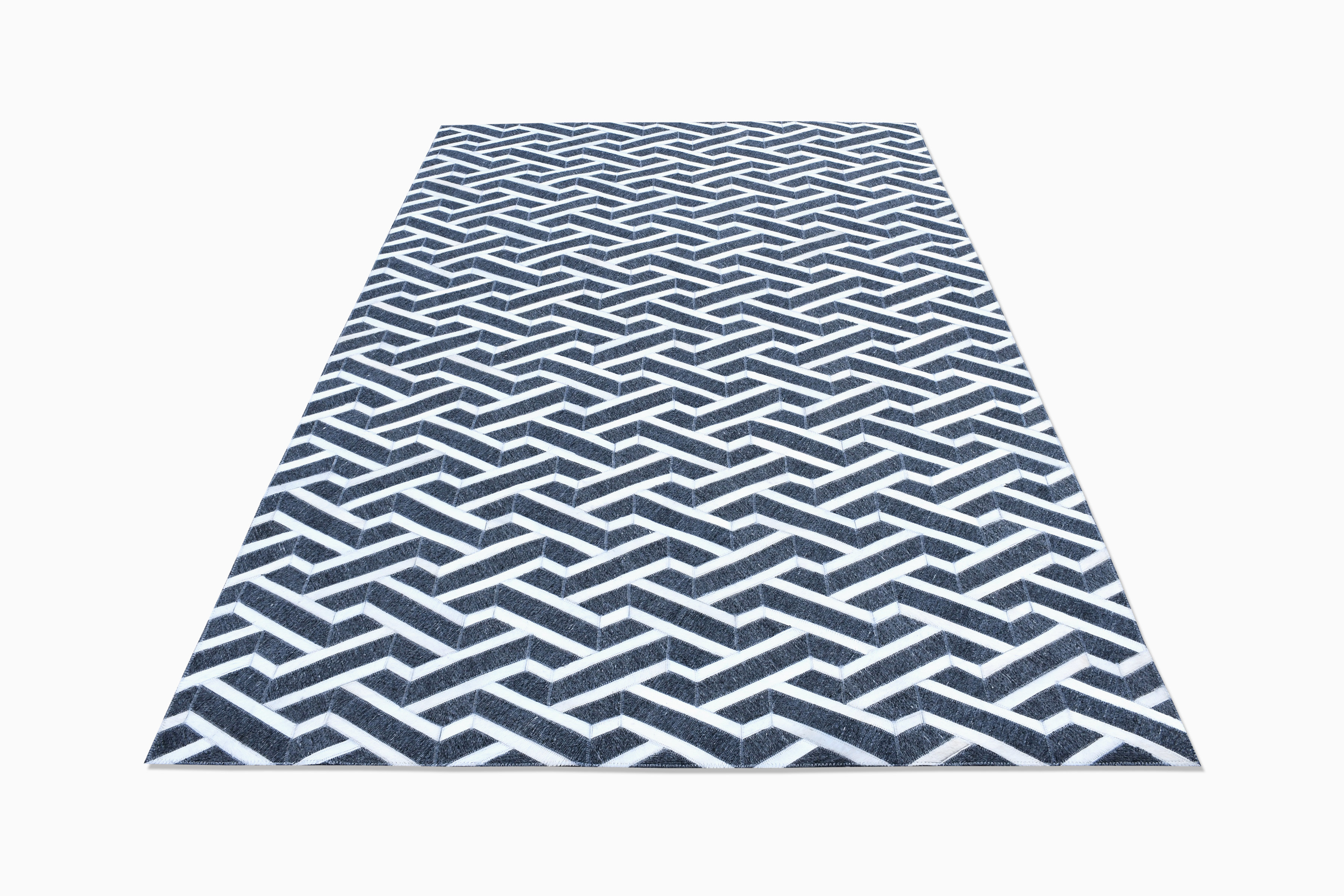 Corrigan Studio® Urban Art 5'x8' Leather Area Rug Contemporary Handmade ...