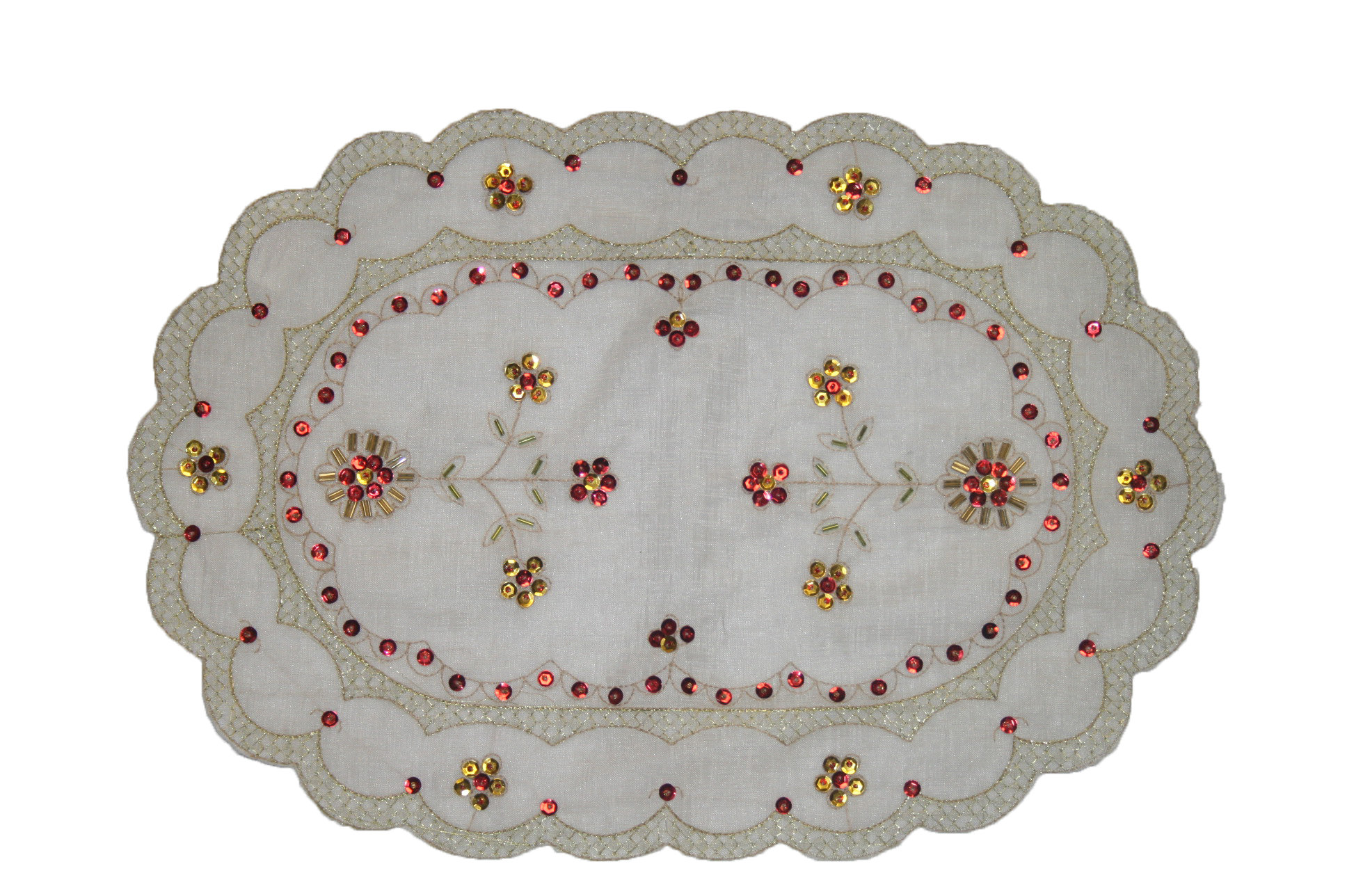 Violet Linen Indiana Beads and Bows Placemat | Wayfair