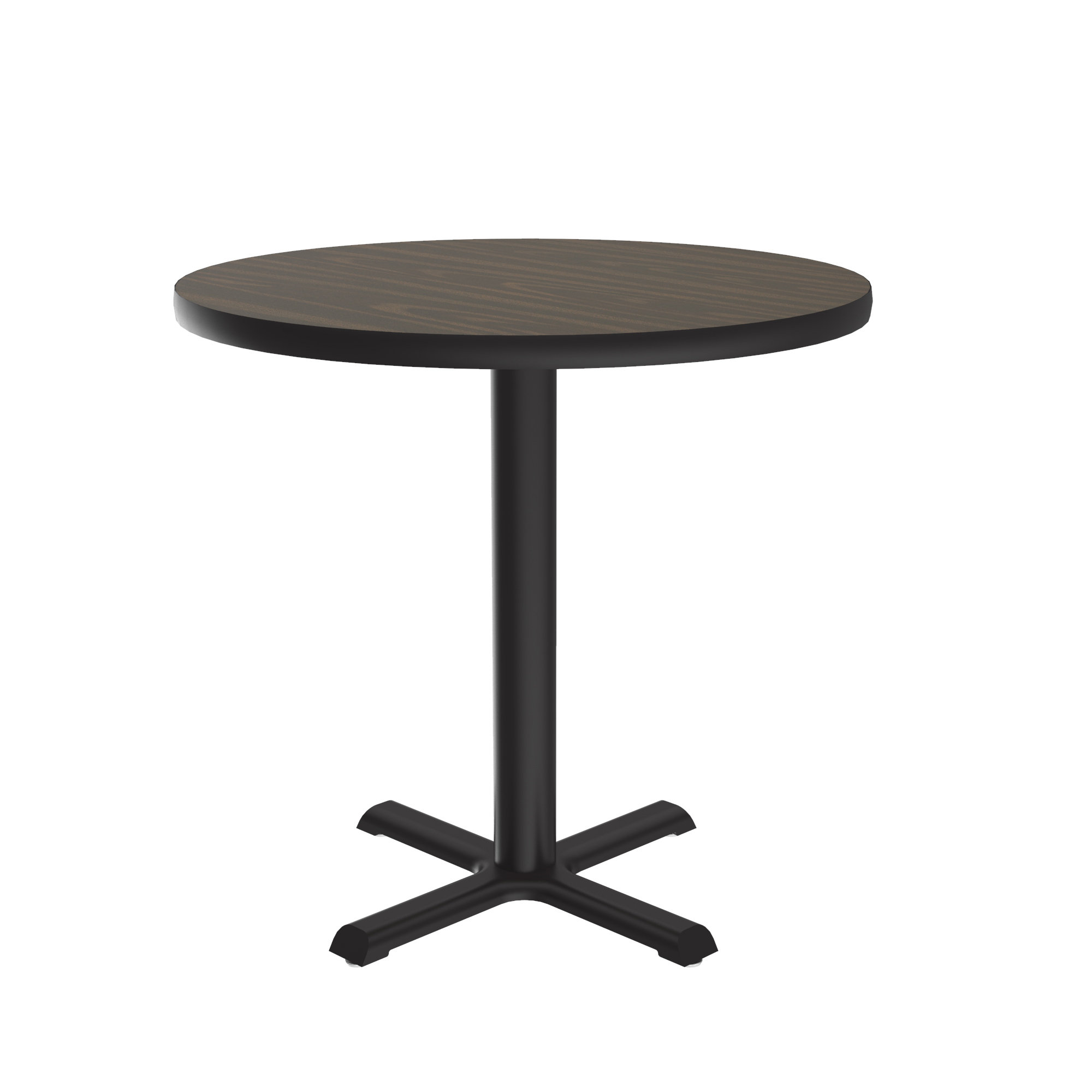 Correll, Inc. Correll 24 Round Café & Break Room Bistro Table, Walnut ...
