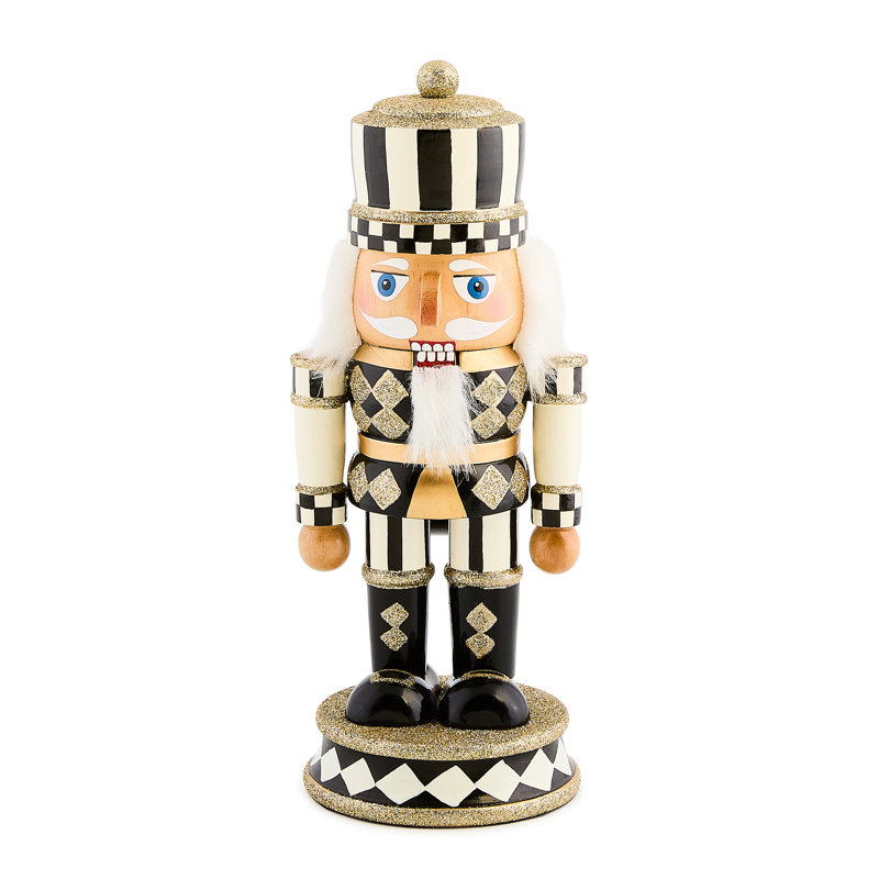 MacKenzie-Childs Courtly Harlequin Short Nutcracker | Wayfair