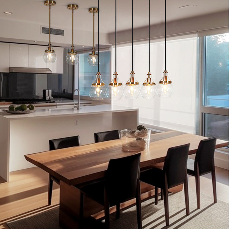 Mercer41 Loram 5 - Light Gold/Black Pendant & Reviews | Wayfair