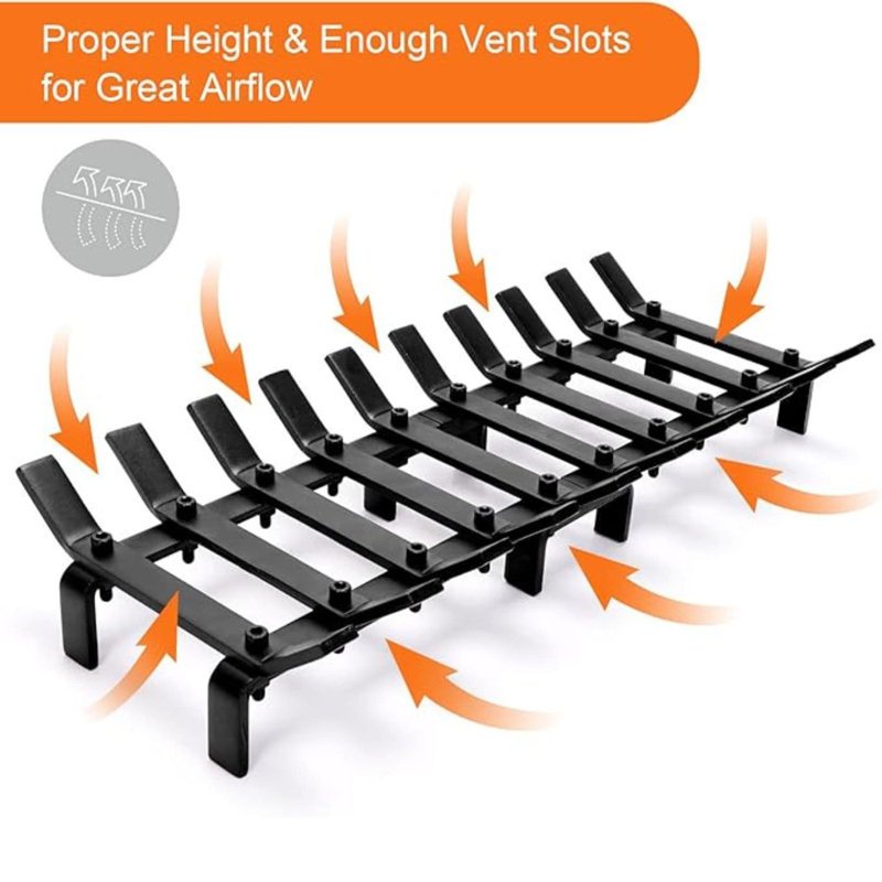 Arlmont & Co. 24" Fireplace Grate or Wood Stove Grate Rack | Wayfair