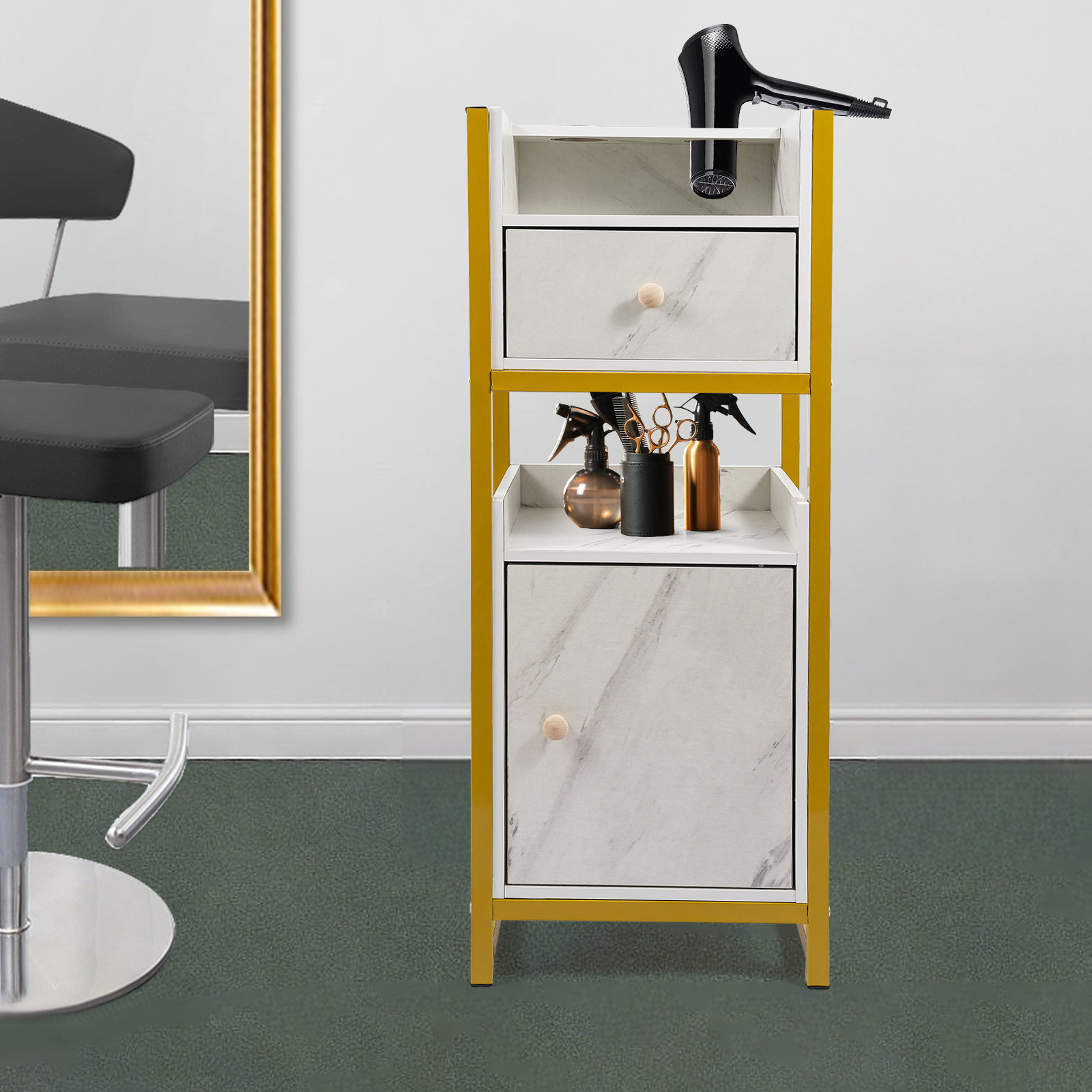 Wrought Studio™ Hairdressing Storage Rack With Drawers - Wayfair Canada