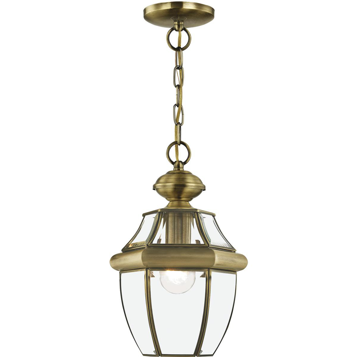 Lighting Lumens Chain Lantern Pendant with Clear Beveled Glass | Wayfair