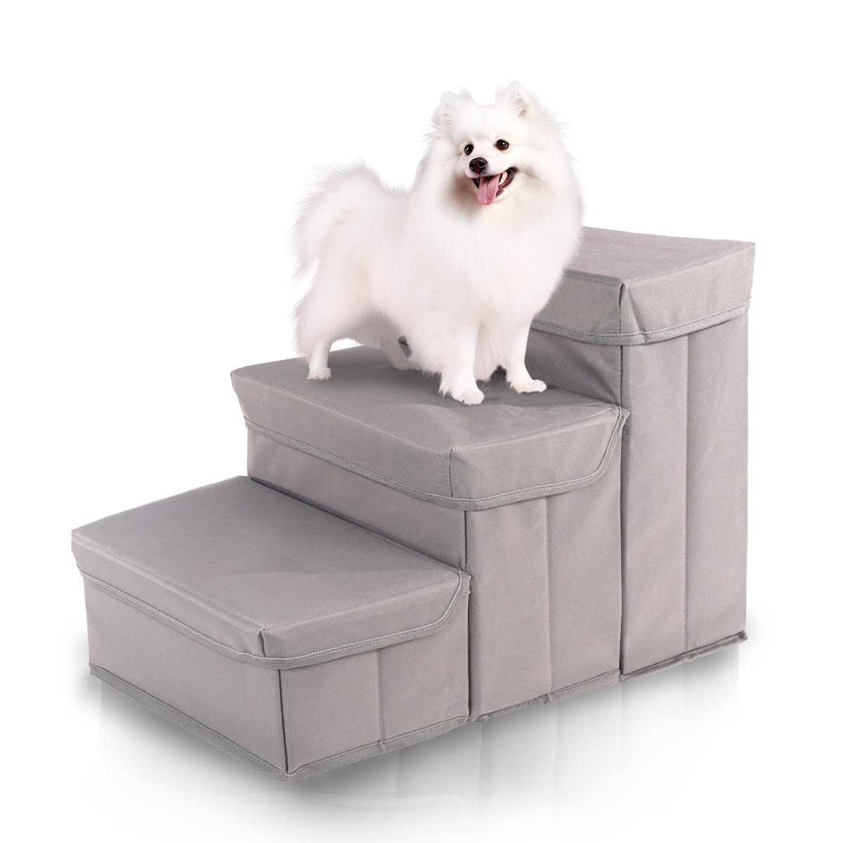 Tucker Murphy Pet™ Wava Padded 3 Step Pet Storage Foldable Steps ...