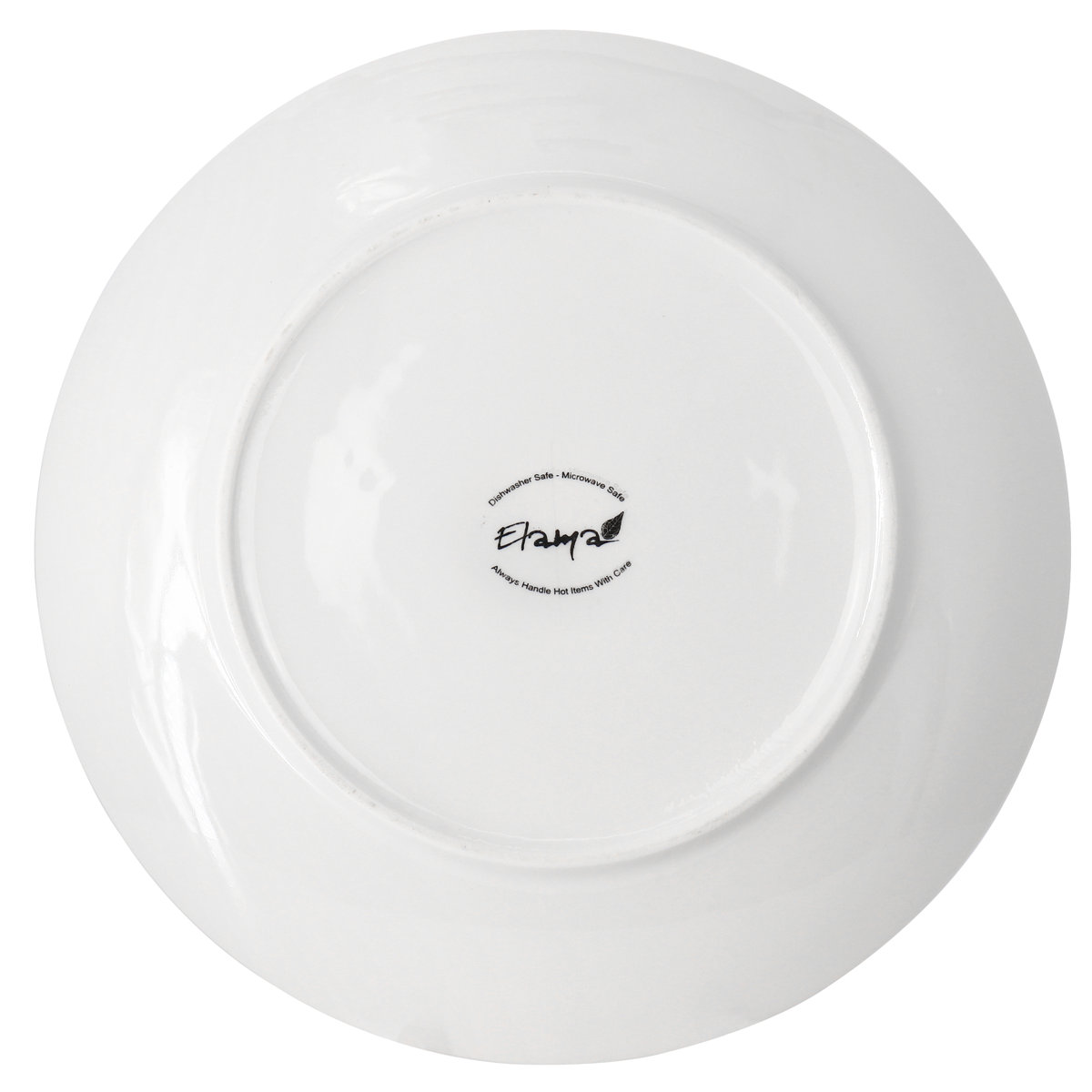 Latitude Run® Porcelain 12 Piece Large Round Dinner Plate Set in White ...