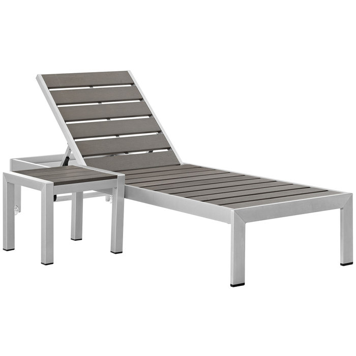 Etta Avenue™ Shore Aluminum Outdoor Grey 2-piece Patio Set | Wayfair