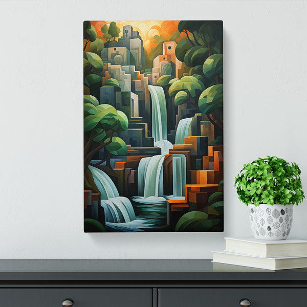 Alpen Home Waterfall Cubism - Print | Wayfair.co.uk