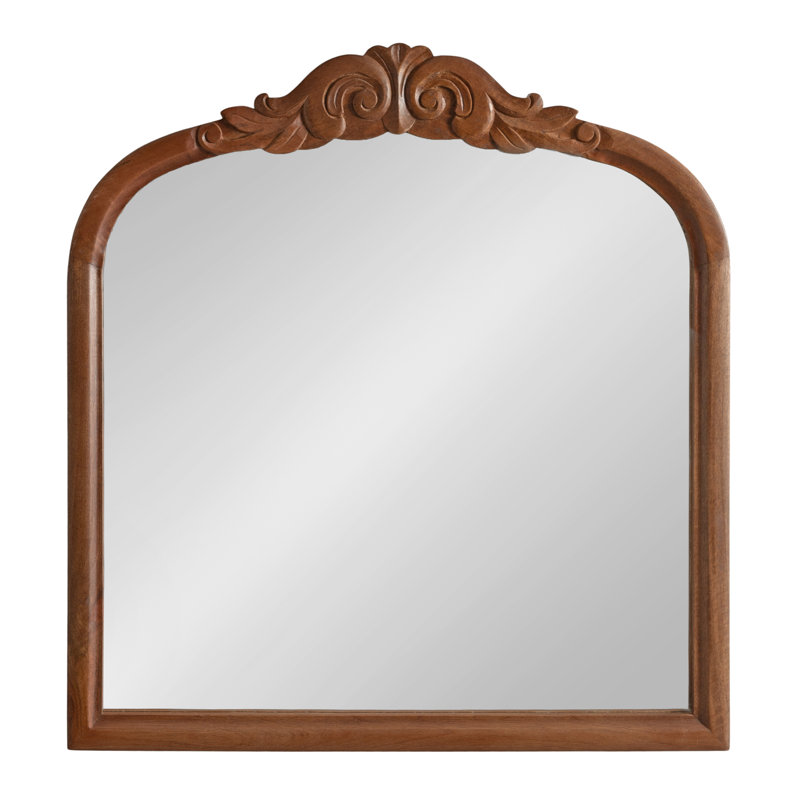 Alcott Hill® Arendahl Mango Wood Vintage Arched Wall Mirror | Wayfair
