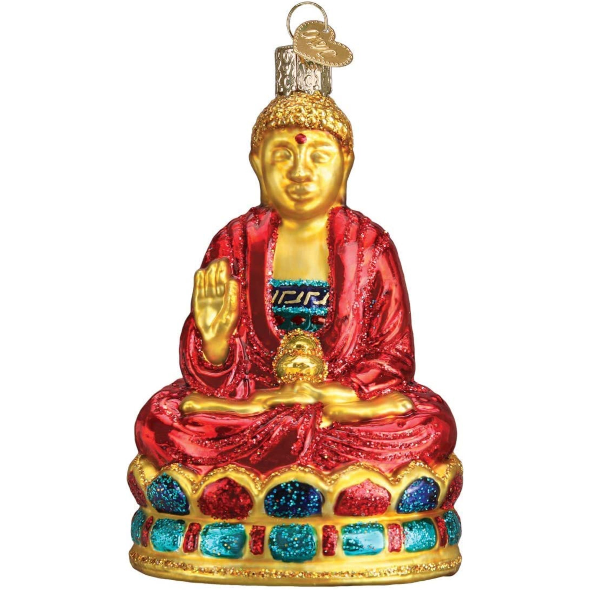 Old World Christmas Red Buddha Christmas Hanging Figurine Ornament ...
