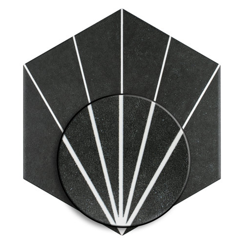 Merola Tile Aster 9" x 10" Porcelain Patterned Wall & Floor Tile ...