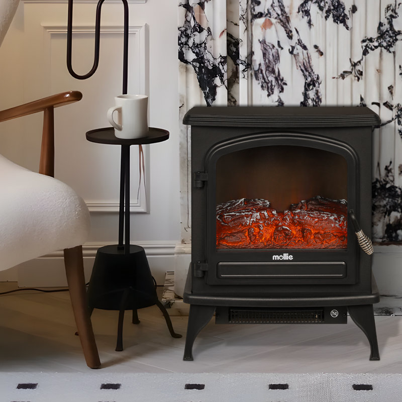 MoNiBloom 16" Electric Fireplace Heater with Realistic Flame Effect ...