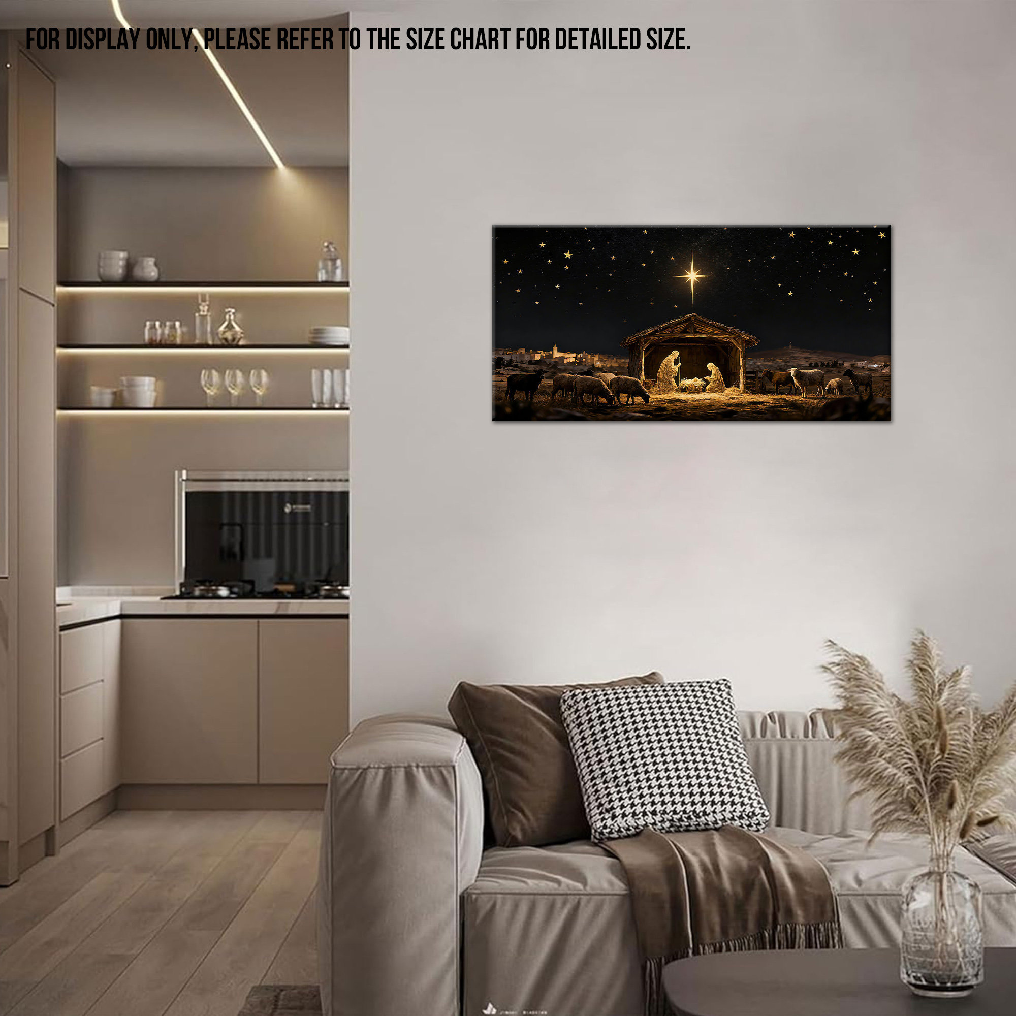 East Urban Home Large Nativity Scene Canvas Wall Art Manger Birth of ...