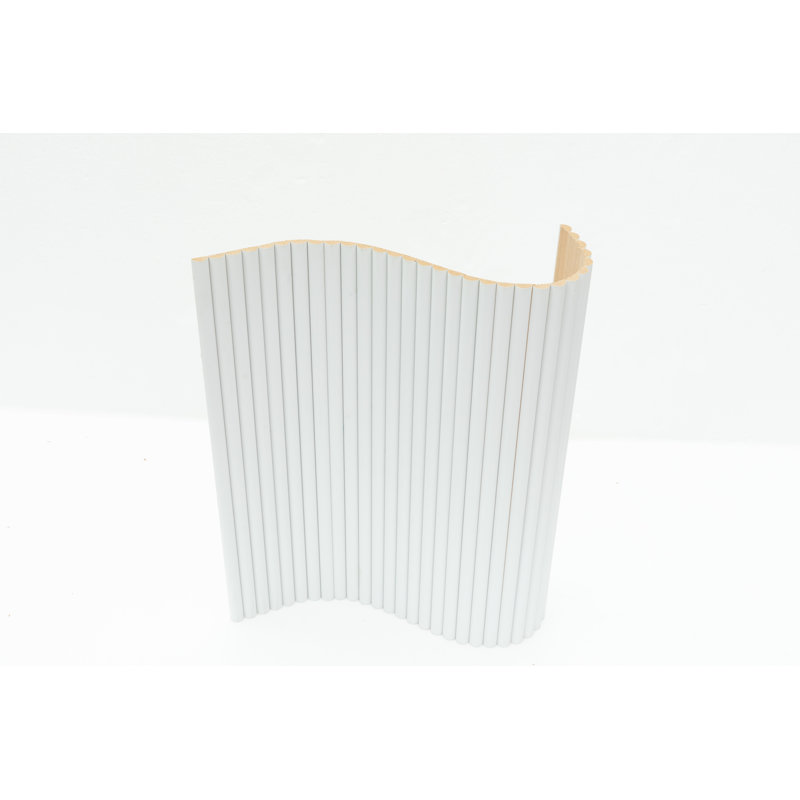 e-Joy 106" x 24" Flexible Fluted Semi-Circle Wood Shiplap Wood Wall ...