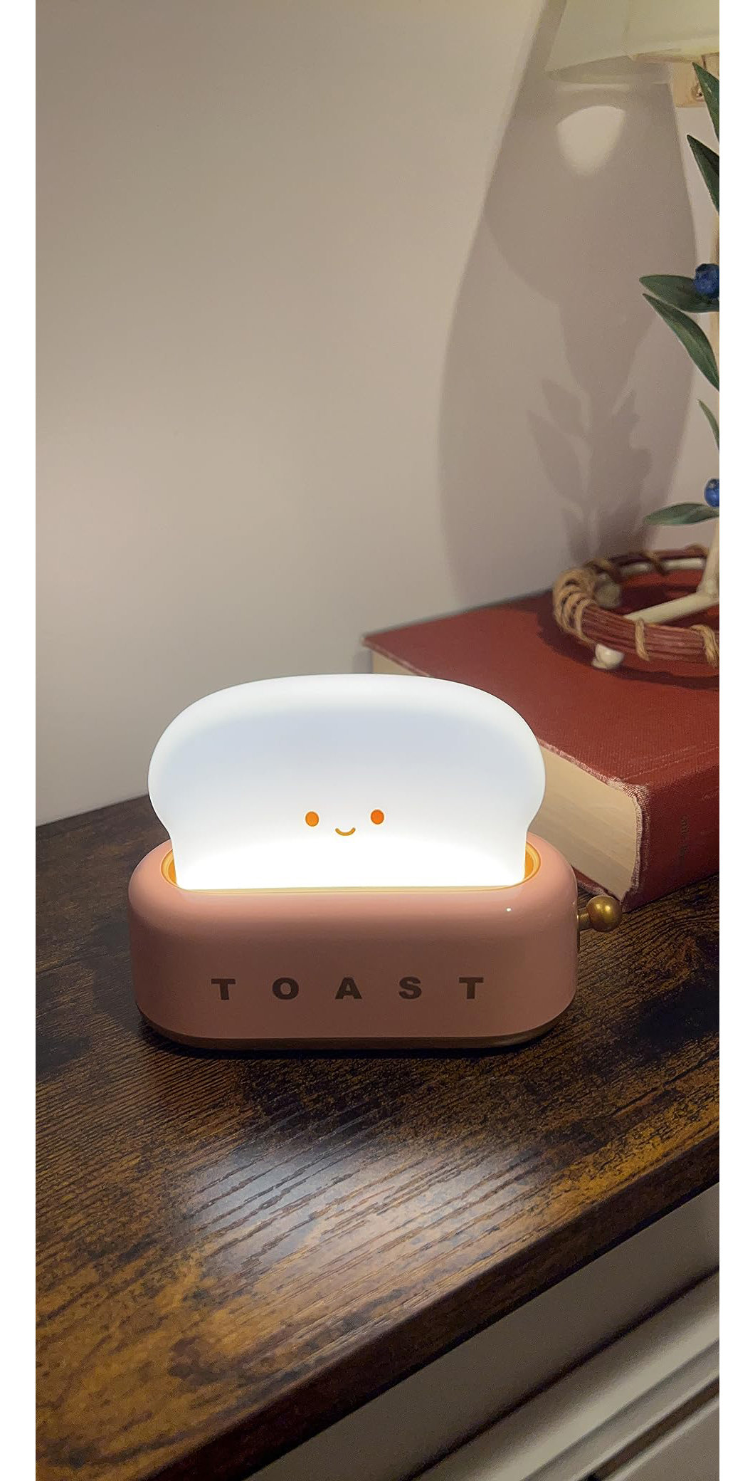 Tiprol Small Table Lamp, Cute Toast Bread LED Bedroom Nightstand Light ...