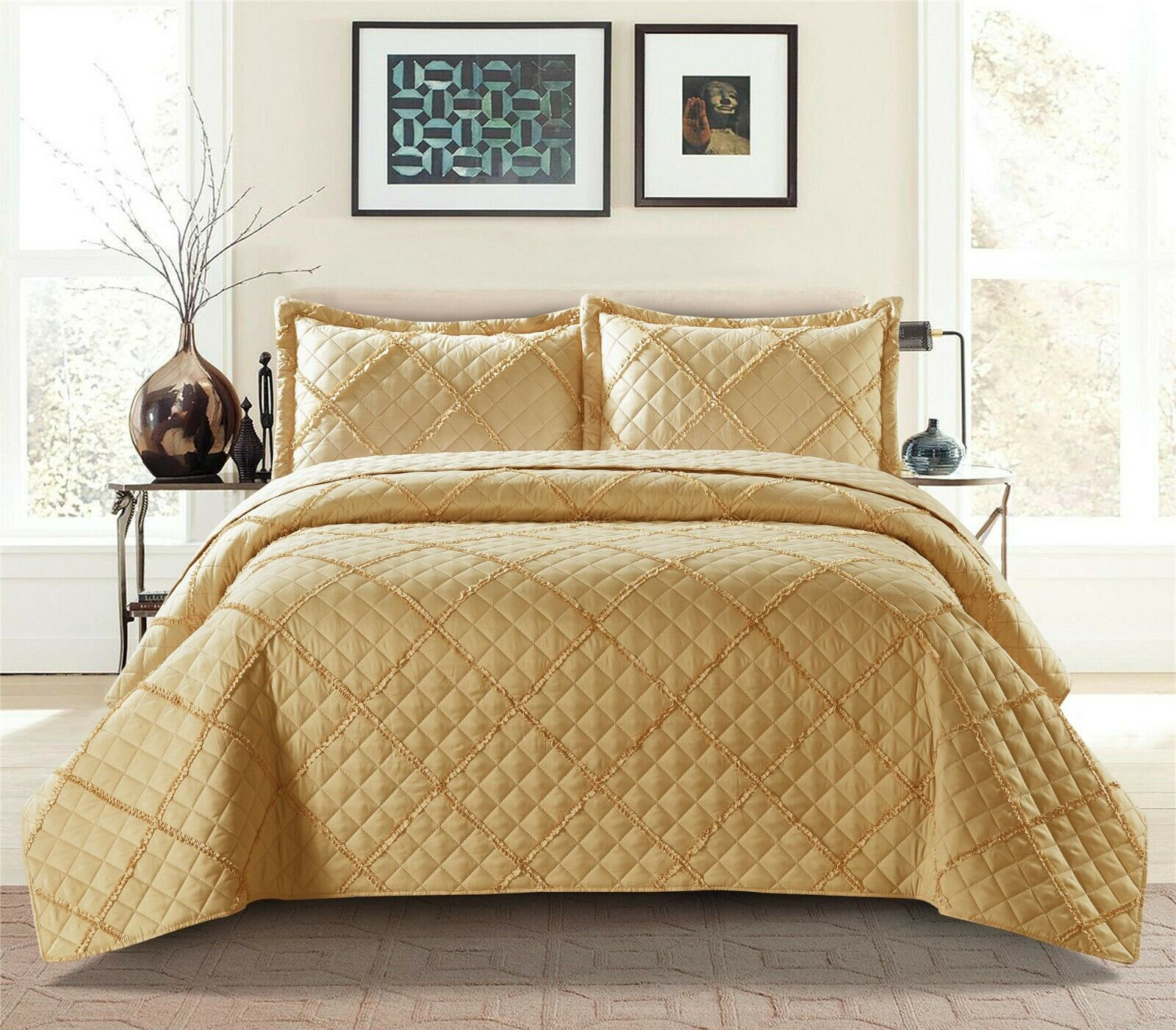 Brayden Studio Gatcombe Microfibre Bedspread Set & Reviews | Wayfair.co.uk