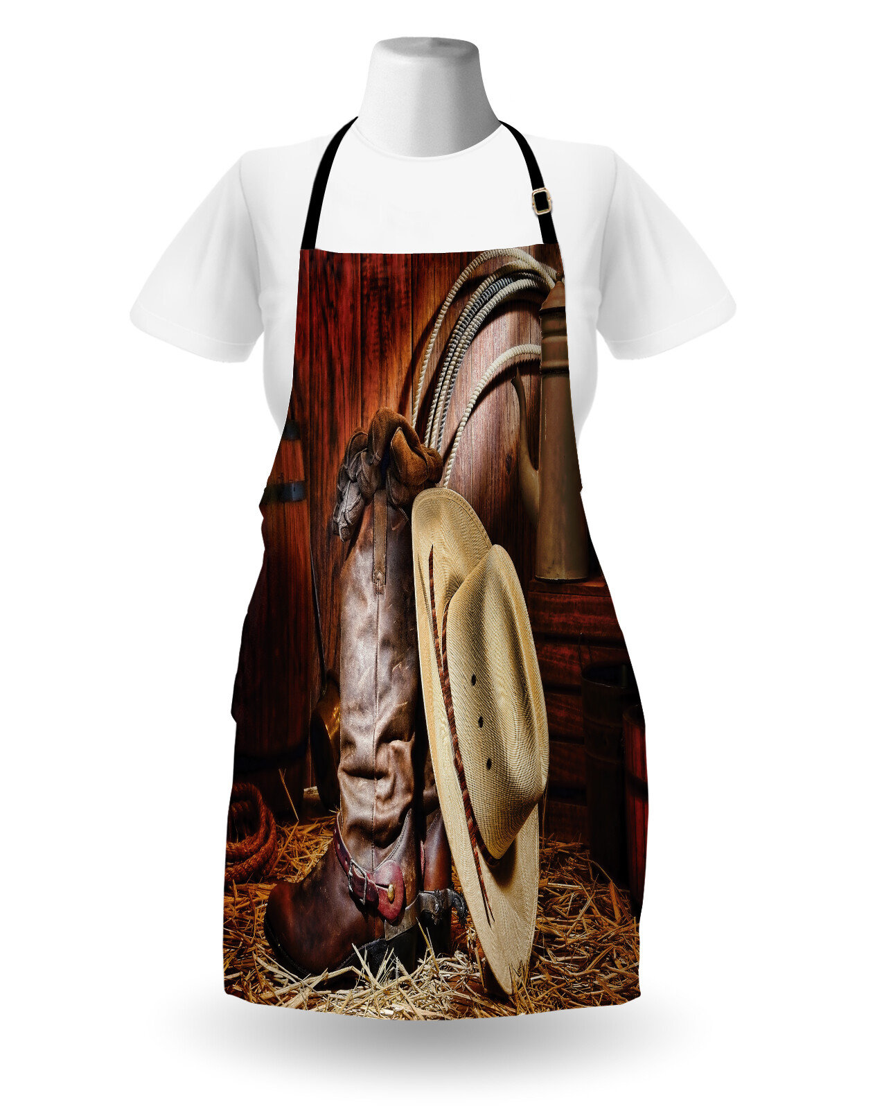 East Urban Home Western Apron Unisex America Retro Rodeo Adult Size ...