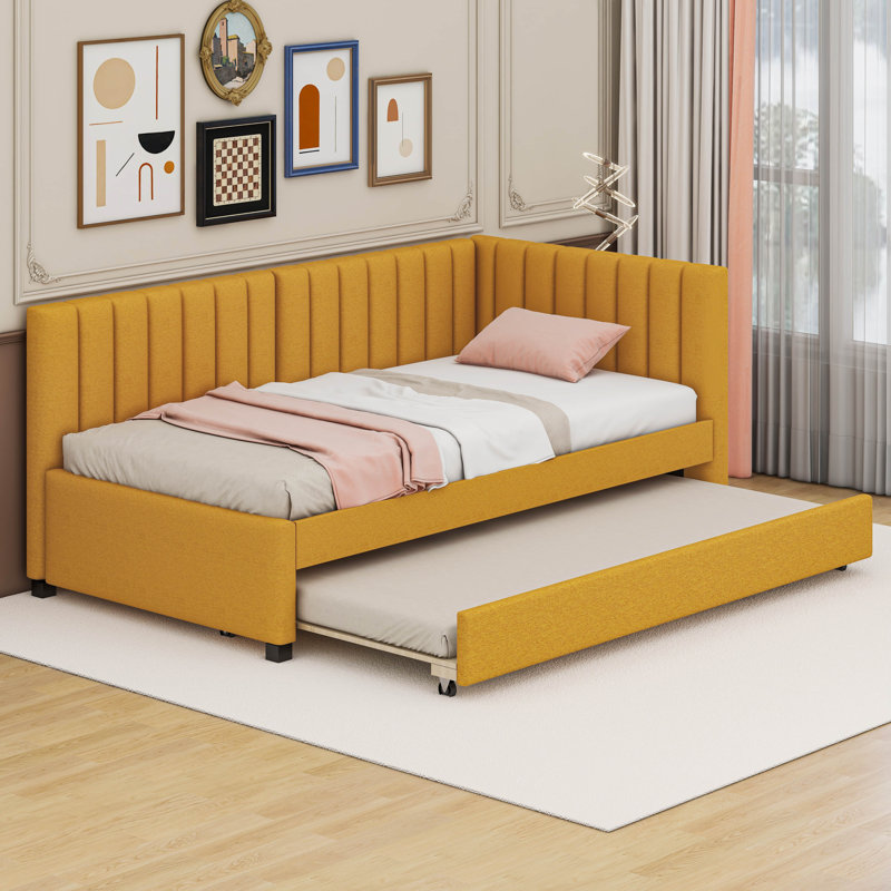 Cosmic Upholstered Twin Size Daybed with Trundle | Wayfair