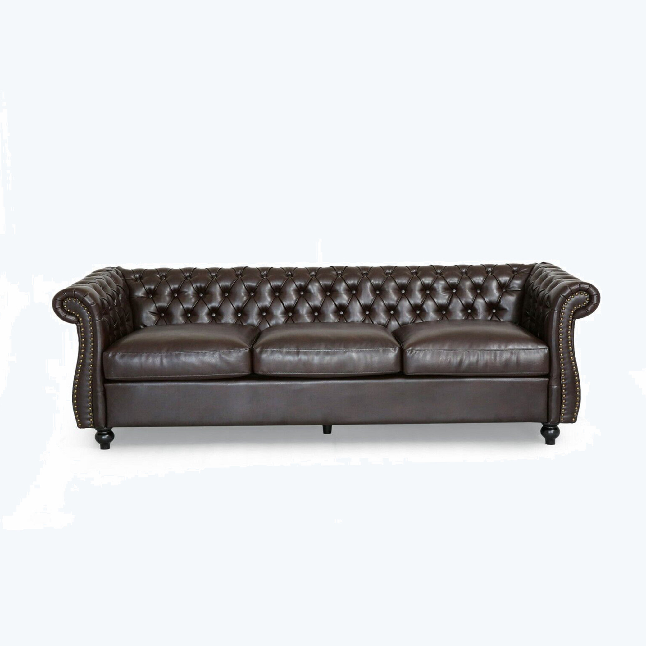 Charlton Home® Duwane 84.50'' Faux Leather Sofa | Wayfair