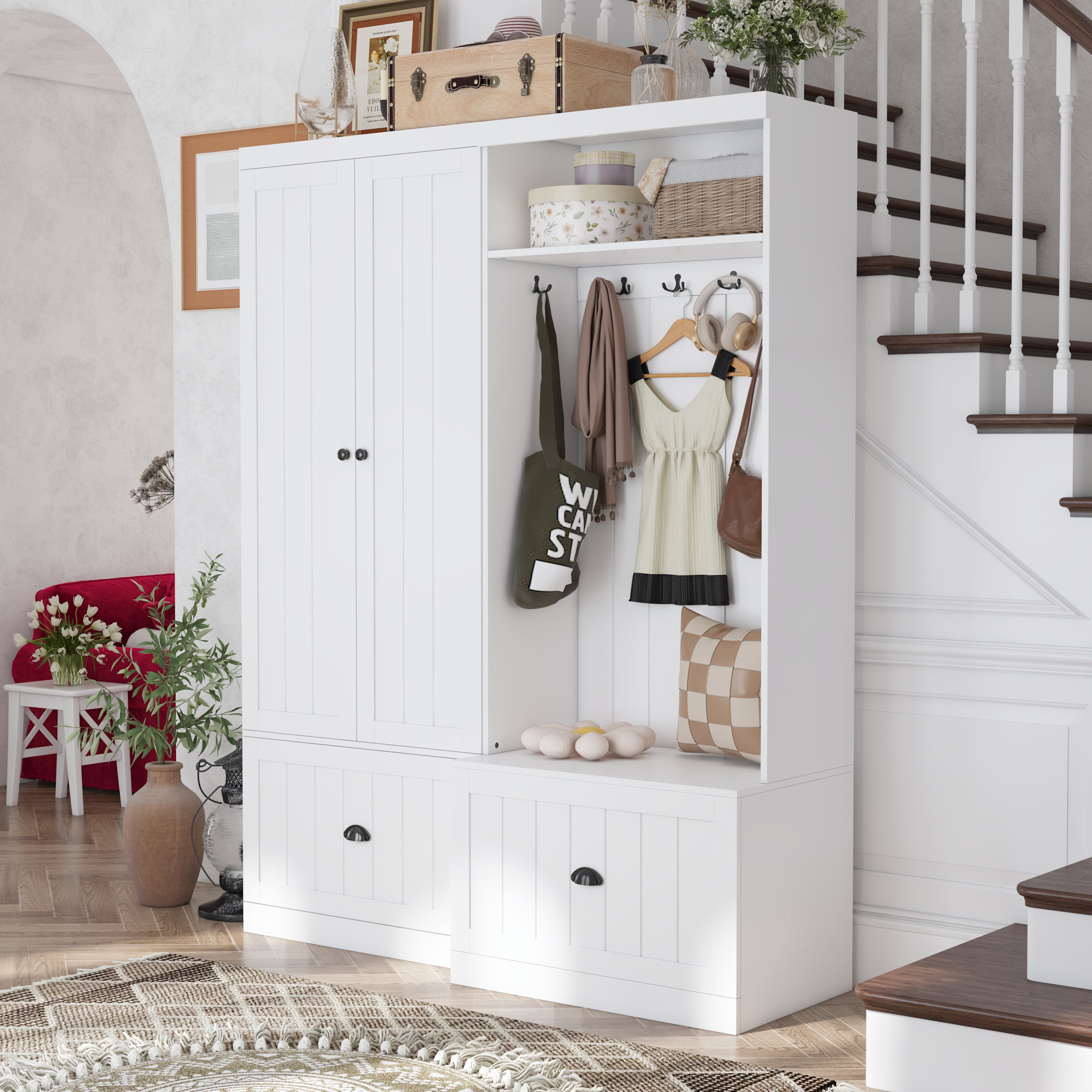 Lark Manor™ Hall Tree Set With Strong Storage And Metal Hooks & Reviews ...